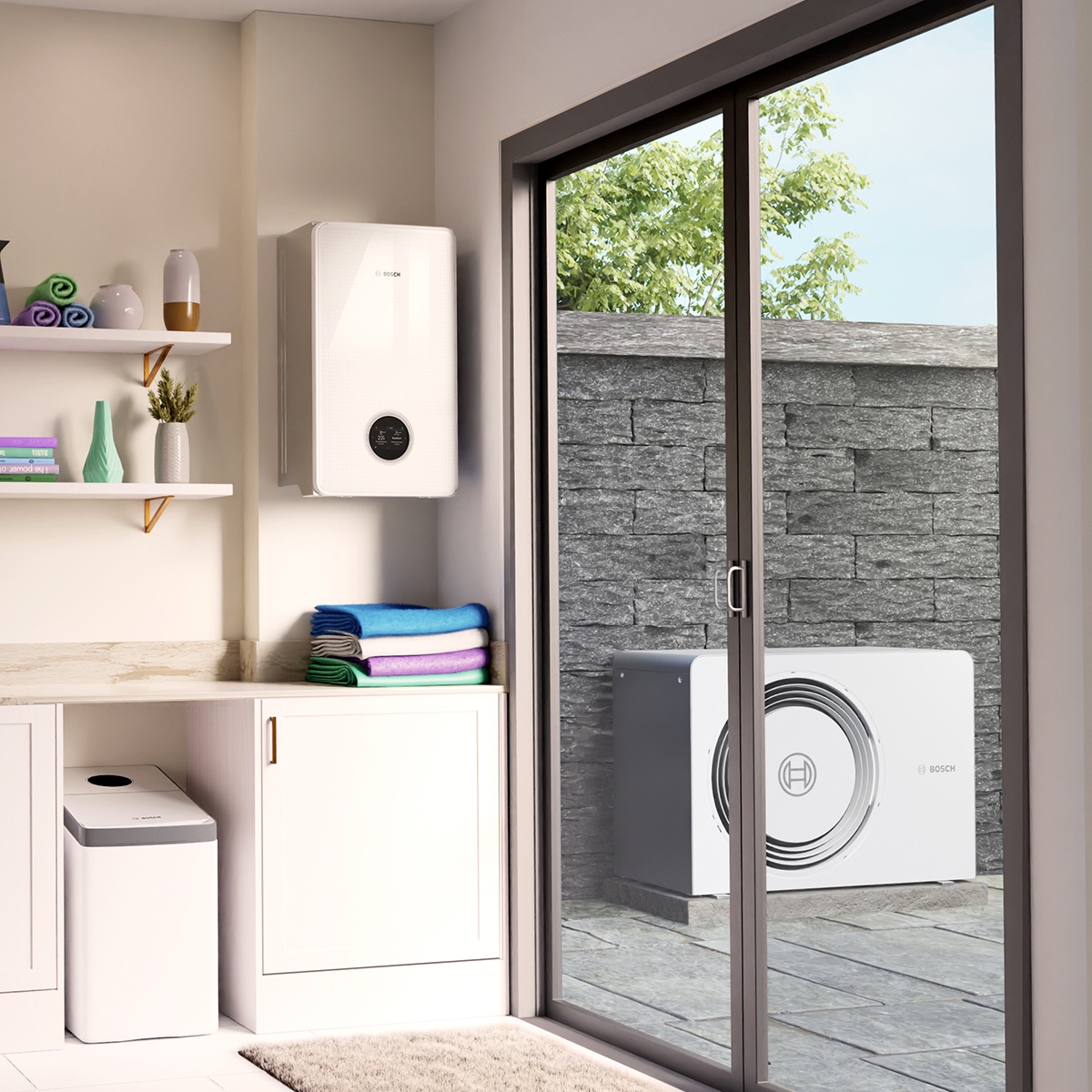 Bosch BOPA CS802 Luftwärmepumpen-Paket 4,0kW 7739624190 | Heizman24 ...