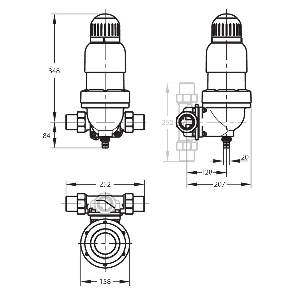 JUDO Profi-Quick Control JPF-QC 1 1/2" Rückspül-Schutzfilter 8107012 ...