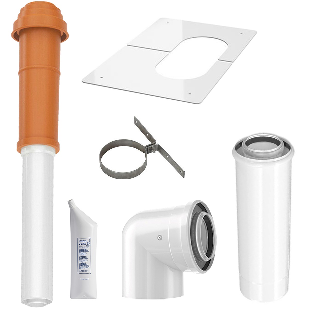 Buderus Grundbausatz DO DN80/125 Rot 7738112763 | Heizman24 - Handel ...