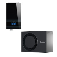 Buderus 7739624149 Luft-Wasser-Wärmepumpe Logaplus M WLW186i-12 AR TP70 mit integriertem ...