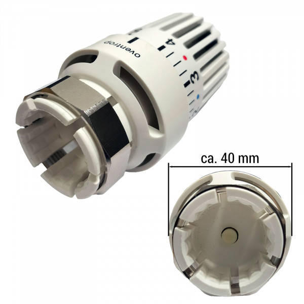 Oventrop Thermostatkopf „Uni LV“ (Vaillant) 1616001 weiß mit Klemmverbindung | Heizman24 ...