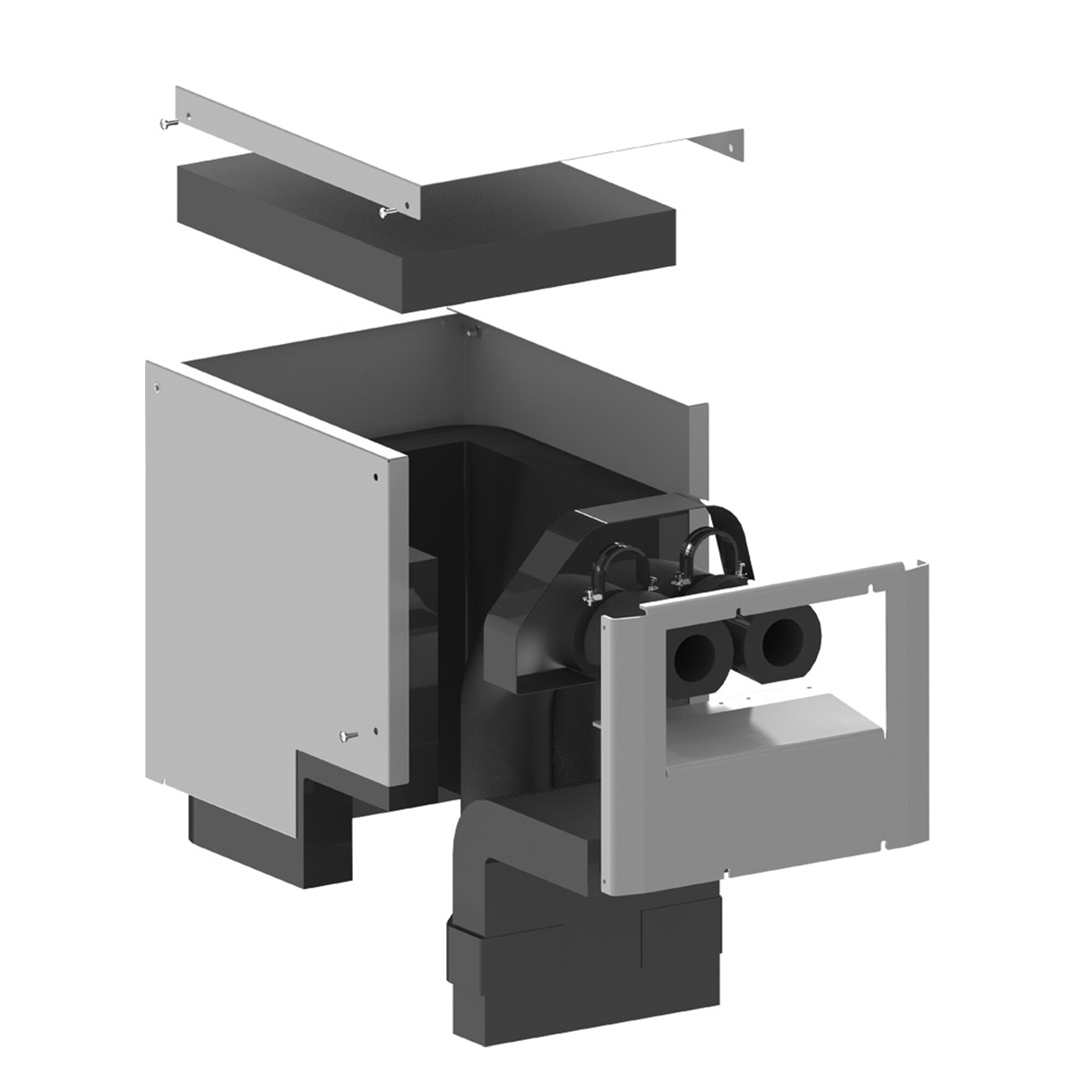 Buderus 8738214736 Abdeckhaube Bodenanschluss für INPA für Außeneinheit WLW MB AR | Heizman24 ...