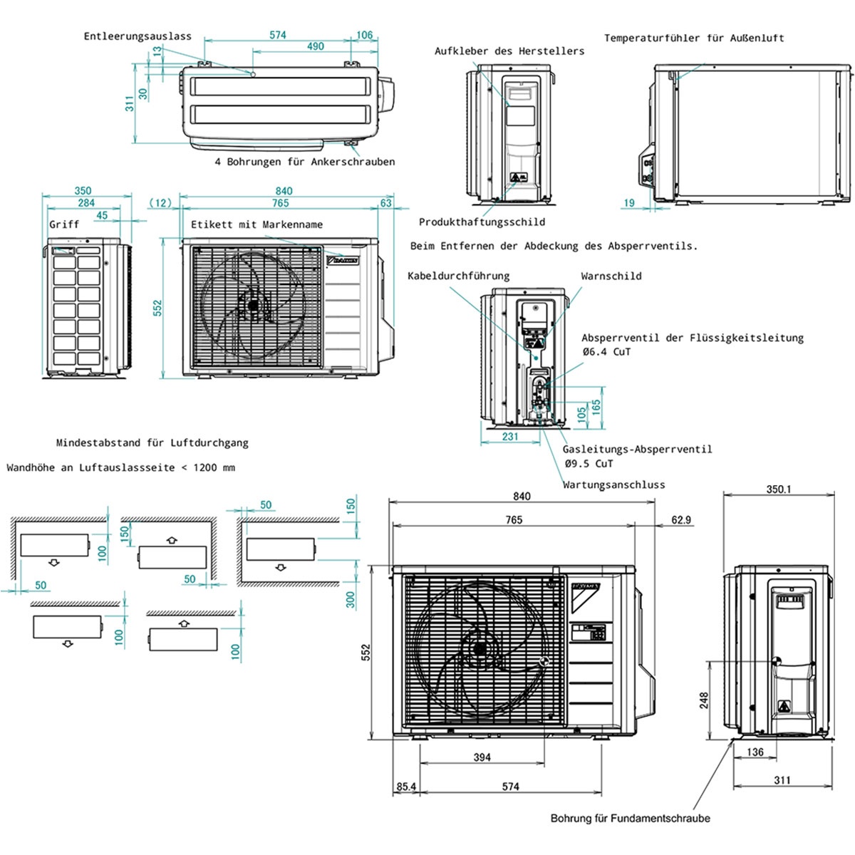 Daikin Stylish Klimaanlagenpaket Mono Split 2,0kW Mattschwarz | Heizman24 - Handel für Haus- und ...