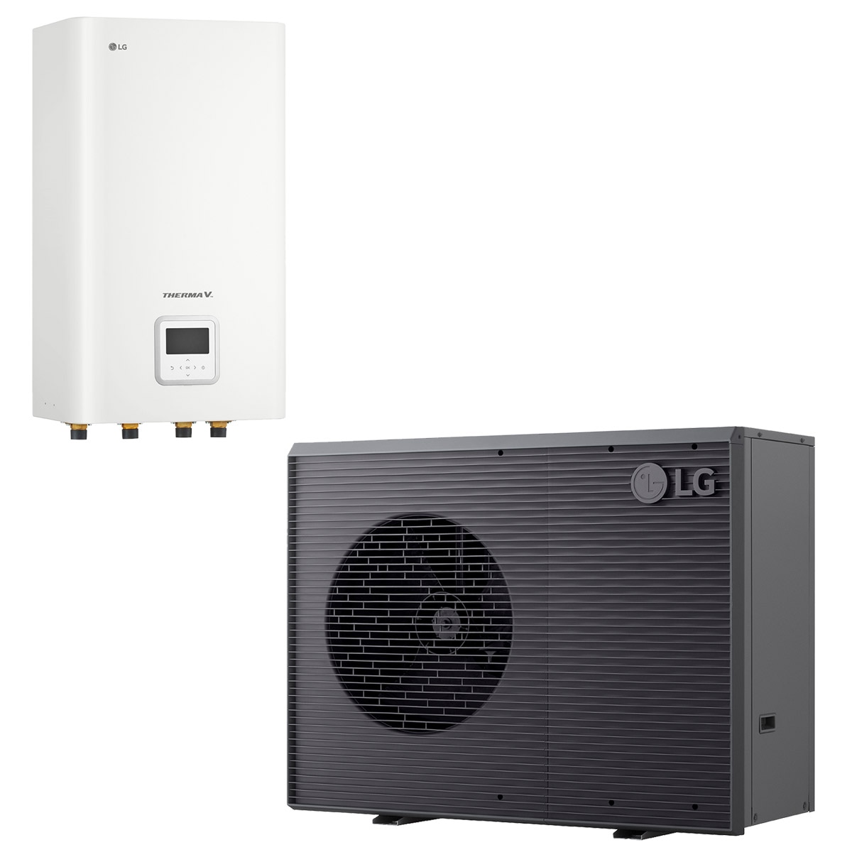 LG Therma V Monobloc R290 Set Wärmepumpe 9,0 kW 400 V HM093HF.UB40 mit Hydrobox Innengerät ...