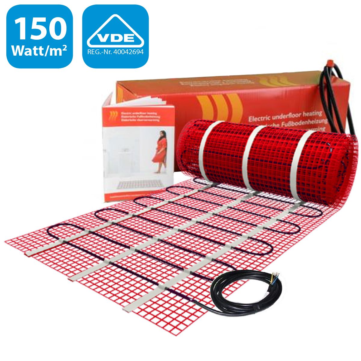 Eazy 5 m² Elektro-Fußbodenheizung 750 Watt | Heizman24 - Handel für Haus- und Gebäudetechnik