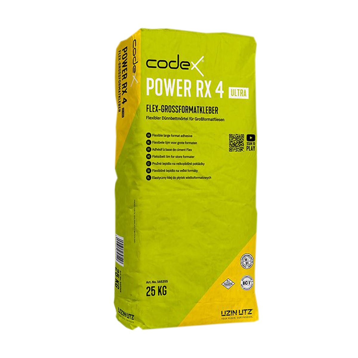codex Power RX 4 Ultra Flex- Grossformatkleber 24 x 25 kg für Wand und ...