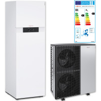 Buderus 7739624145 Luft-Wasser-Wärmepumpe Logaplus M WLW186i-12 AR E mit integriertem Heizstab 9 ...