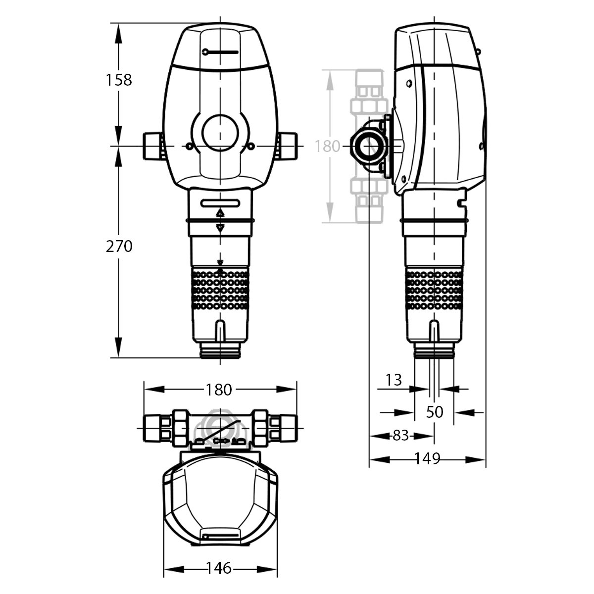 JUDO Speedy-Express Connection JSY-EC 3/4" Rückspül-Schutzfilter ...