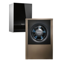 Buderus 7739624149 Luft-Wasser-Wärmepumpe Logaplus M WLW186i-12 AR TP70 mit integriertem ...