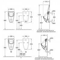 Villeroy & Boch Subway Urinal Zulauf verdeckt 75130001 inkl ...