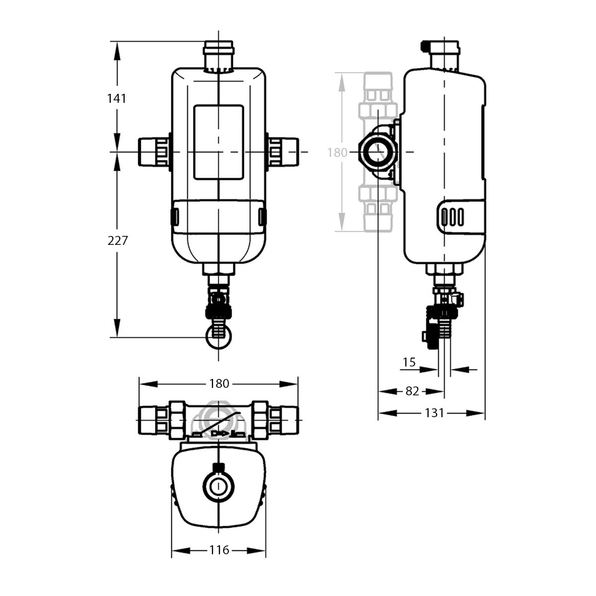 JUDO Mafi JMFI 3/4" Magnetfilter 8060083 | Luftabscheider | Abscheider ...
