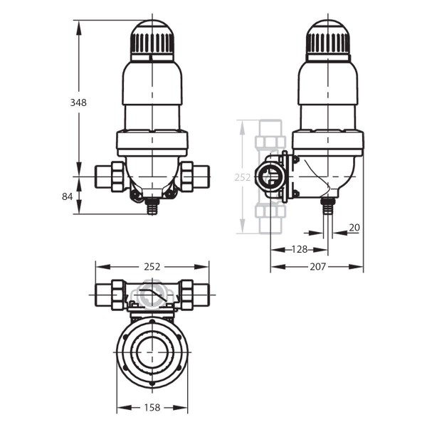 JUDO Profi-Quick Control JPF-QC 1 1/2" Rückspül-Schutzfilter 8107012 ...