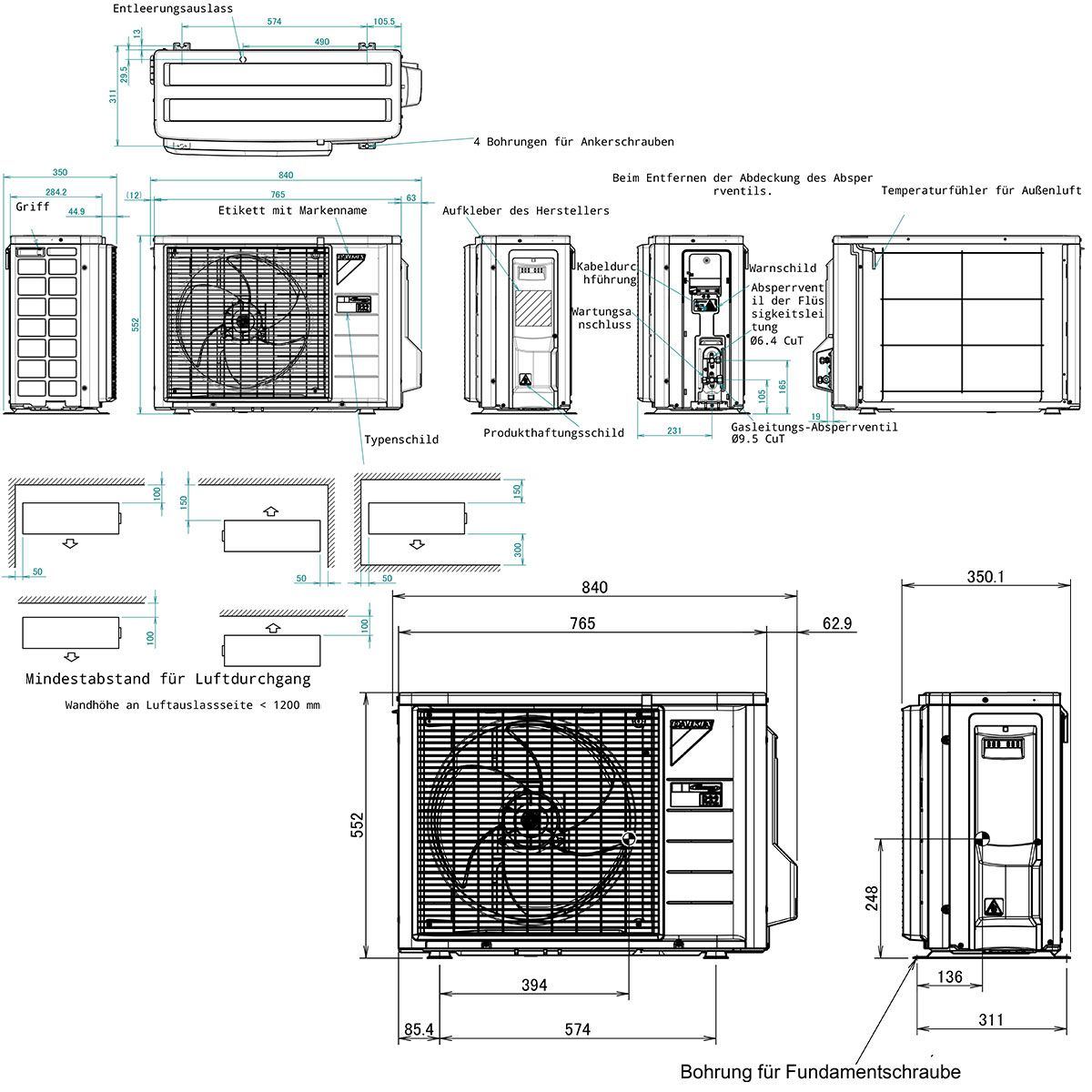 Daikin Perfera 2.0 Klimaanlagenpaket Mono Split 2,0kW | Heizman24 - Handel für Haus- und ...