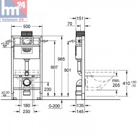 Grohe Rapid SL Vorwandelement BH 100 cm 38525001 | Heizman24 - Handel ...