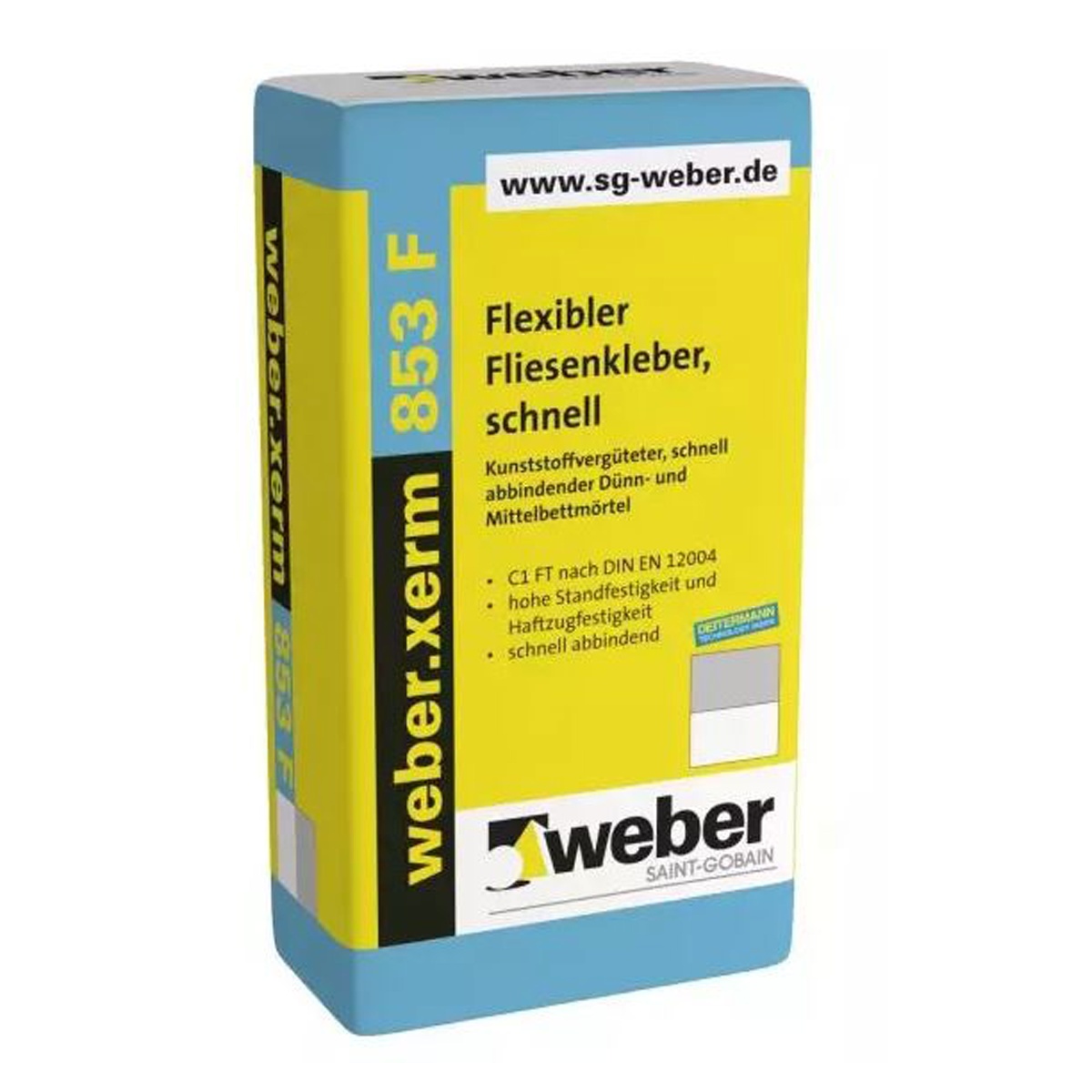 weber.xerm 853 F Flexibler Schnell-Fliesenkleber früh begehbar Dünnbett Mittelbett | Heizman24 ...